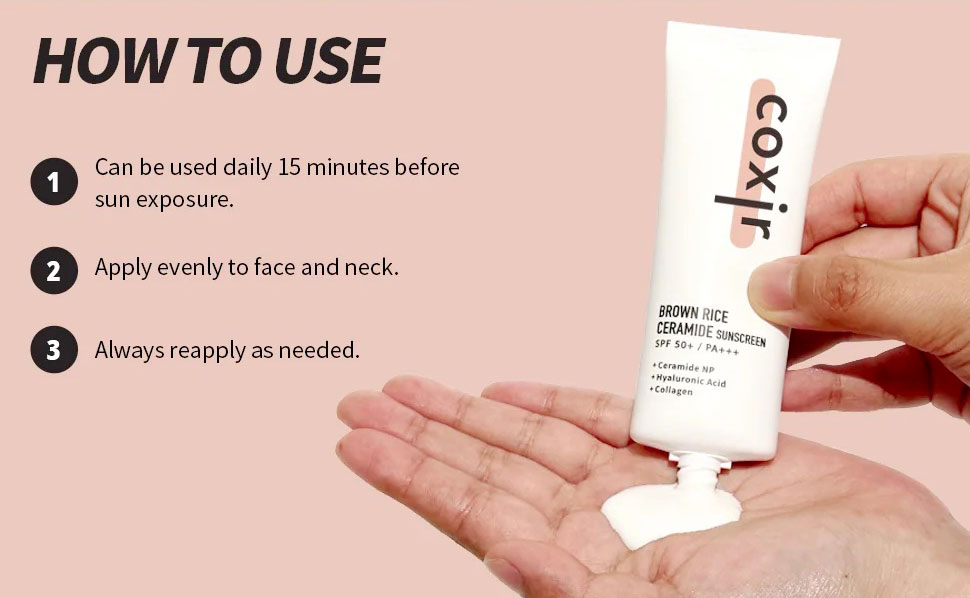 COXIR - Brown Rice Ceramide Sunscreen 50+ Pa+++ 50ml - Miloon